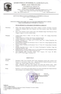 SK Penetapan Dosen Pengampu Mata Kuliah pada Semester Genap 2020/2021 Fakultas Peternakan ...